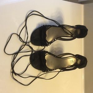 Rouge Helium | Shoes | Rouge Helium Ankleleg Ties Stiletto Sandals Sz8 ...